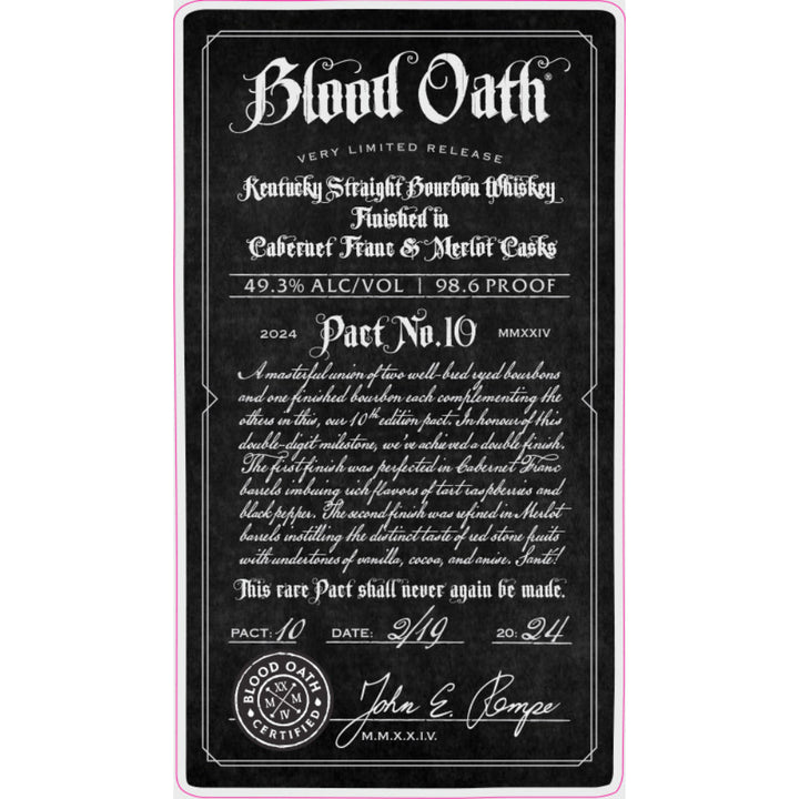 Blood Oath Pact No. 10 – Bourbon Hunt USA