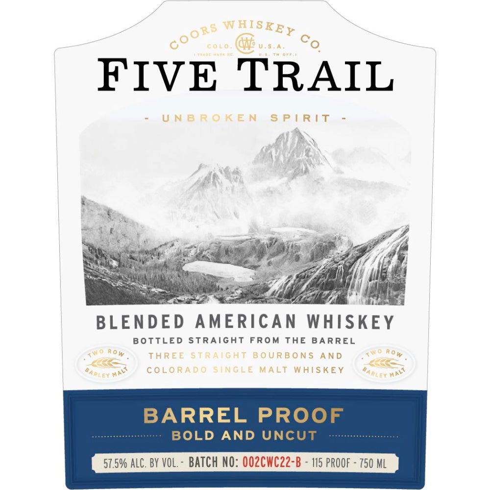 Five Trail Blended American Whiskey Barrel Proof – Bourbon Hunt USA