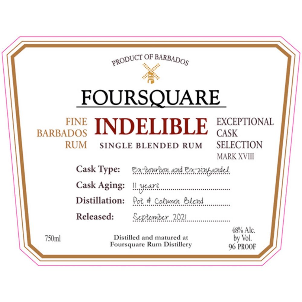 Foursquare Indelible Single Blended Rum – Bourbon Hunt USA