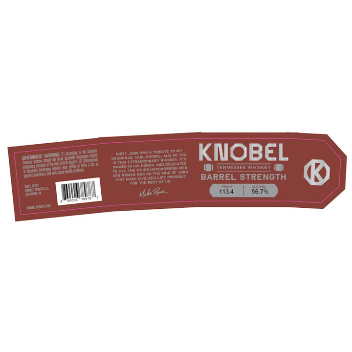 Buy Knobel Barrel Strength Tennessee Whiskey by Mike Rowe® Online