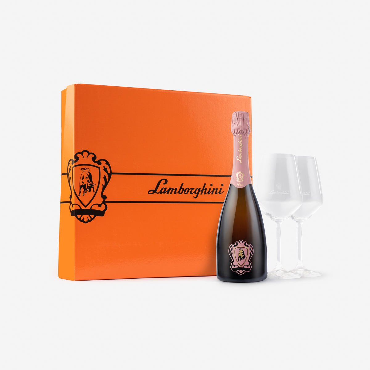 Lamborghini: Rosè "The Legend" with Gift Set & Wine Glasses – Bourbon ...