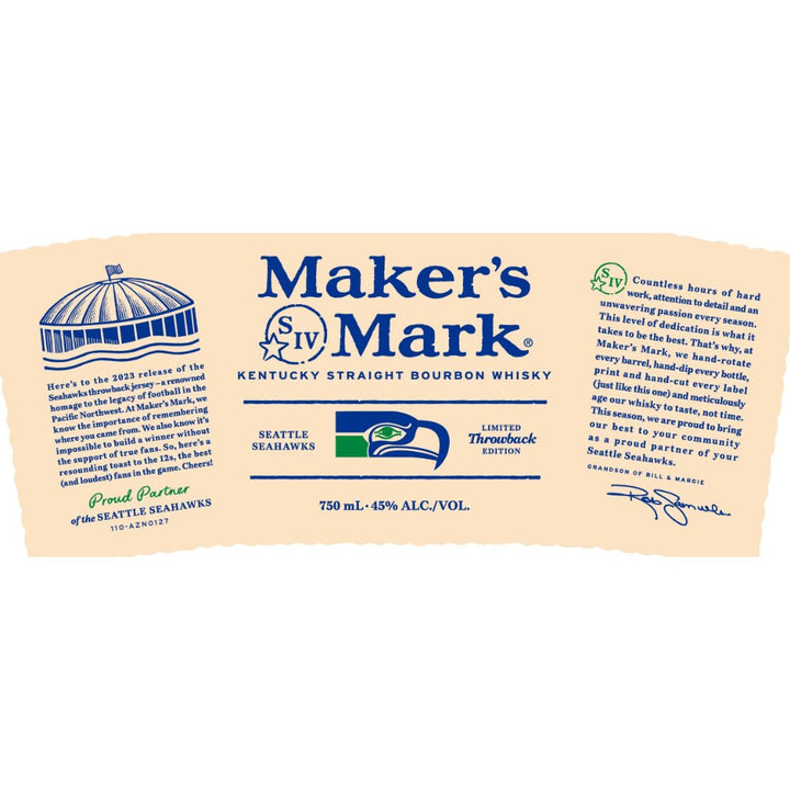 Maker’s Mark Seattle Seahawks Throwback Limited Edition – Bourbon Hunt USA