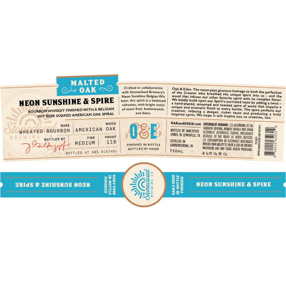 Buy Oak & Eden Neon Shunshine & Spire Malted Oak Bourbon® Online