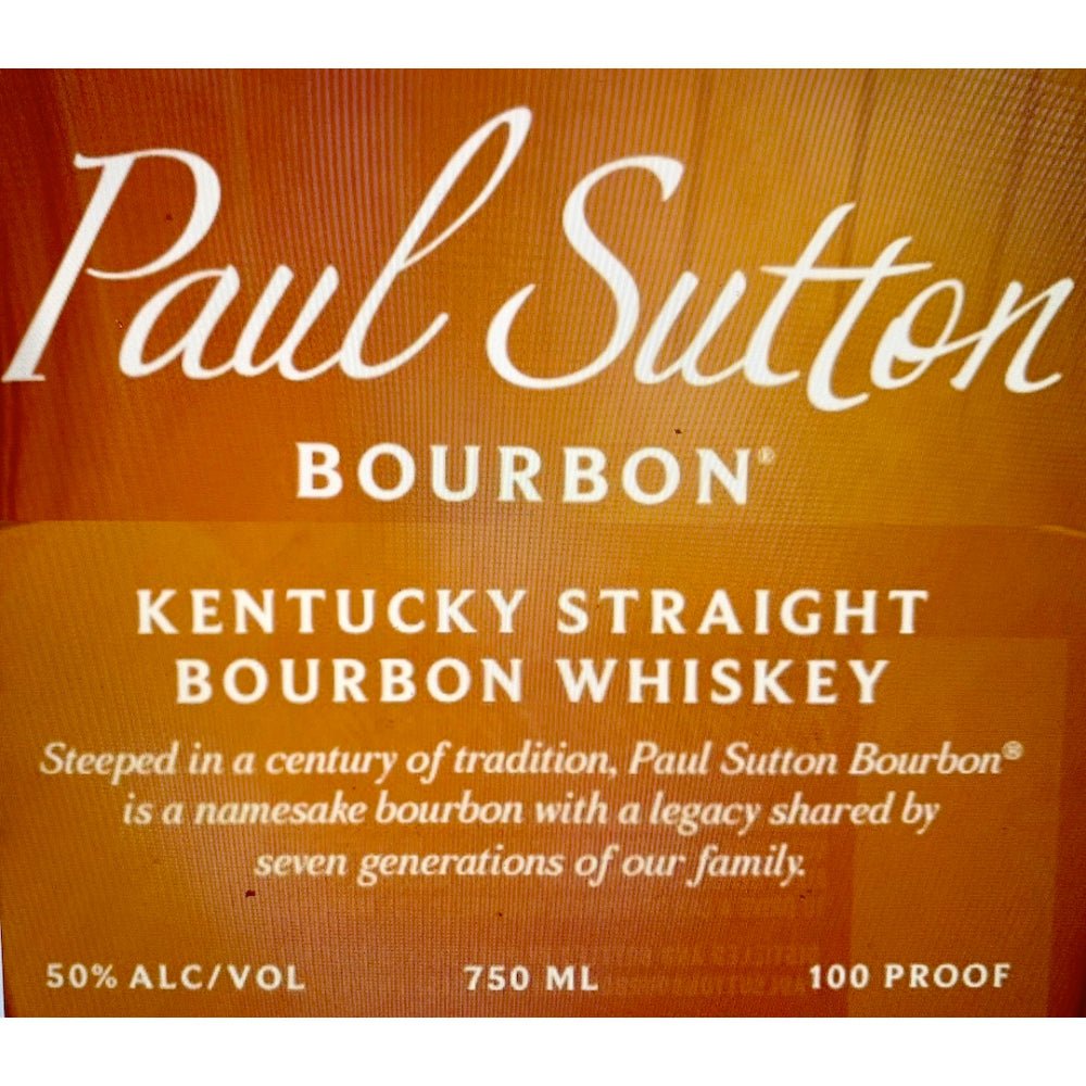 Buy Paul Sutton Bottled in Bond Kentucky Straight Bourbon® Online