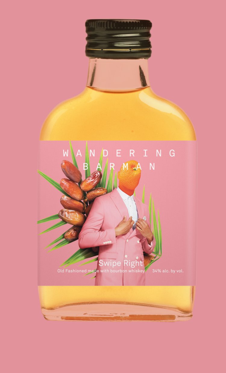 Wandering Barman Swipe Right- Date Bourbon Old Fashioned 100ml 4 Pack ...